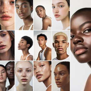 Realistic Gen Z Faces Stock Photo Bundle | 150 Files, 50 Unique Natural ...