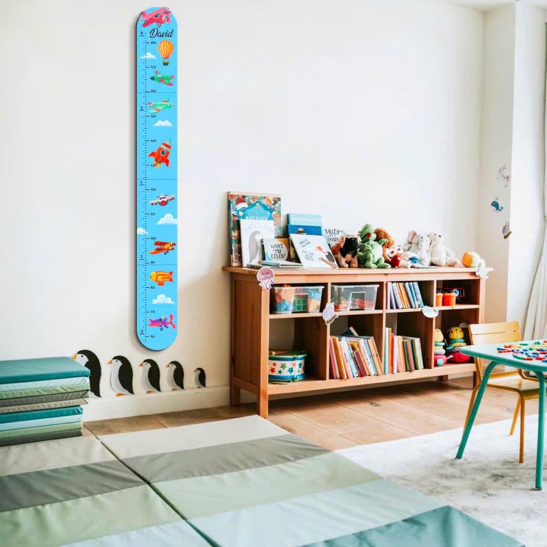 Personalized Wooden Growth Chart for Kids, Custom Height Measurement ...