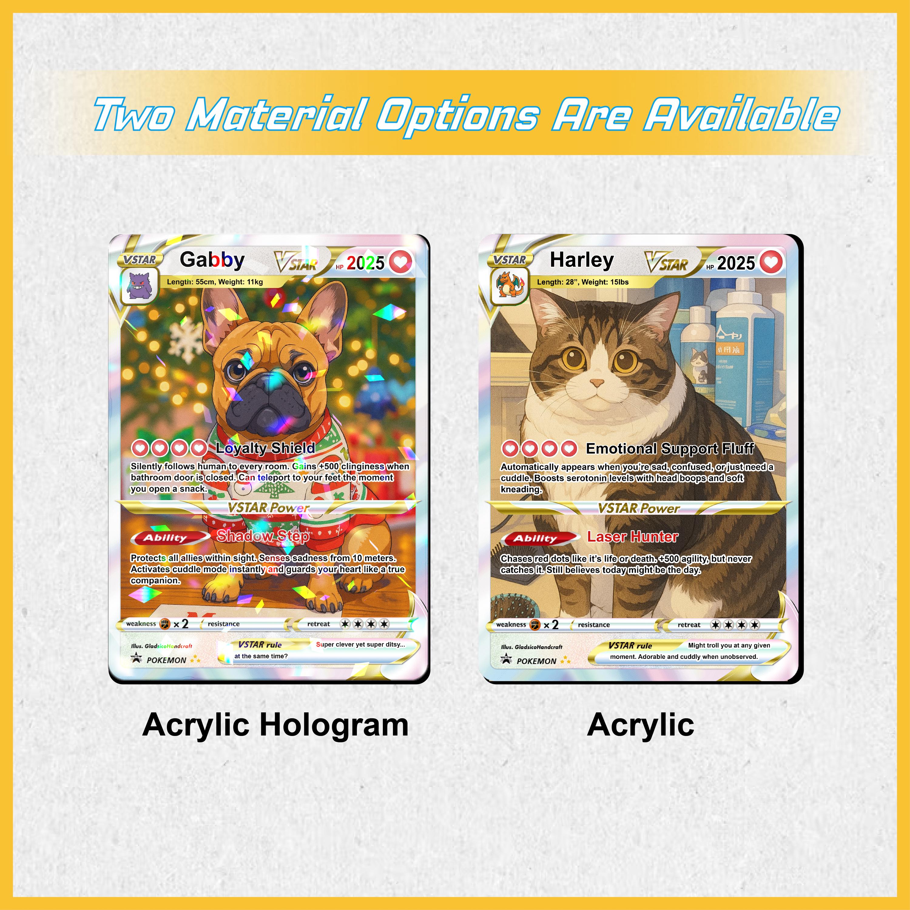 Custom Pokemon Trading Card 2025 | Personalized Dog Cat Portrait, Anime ...