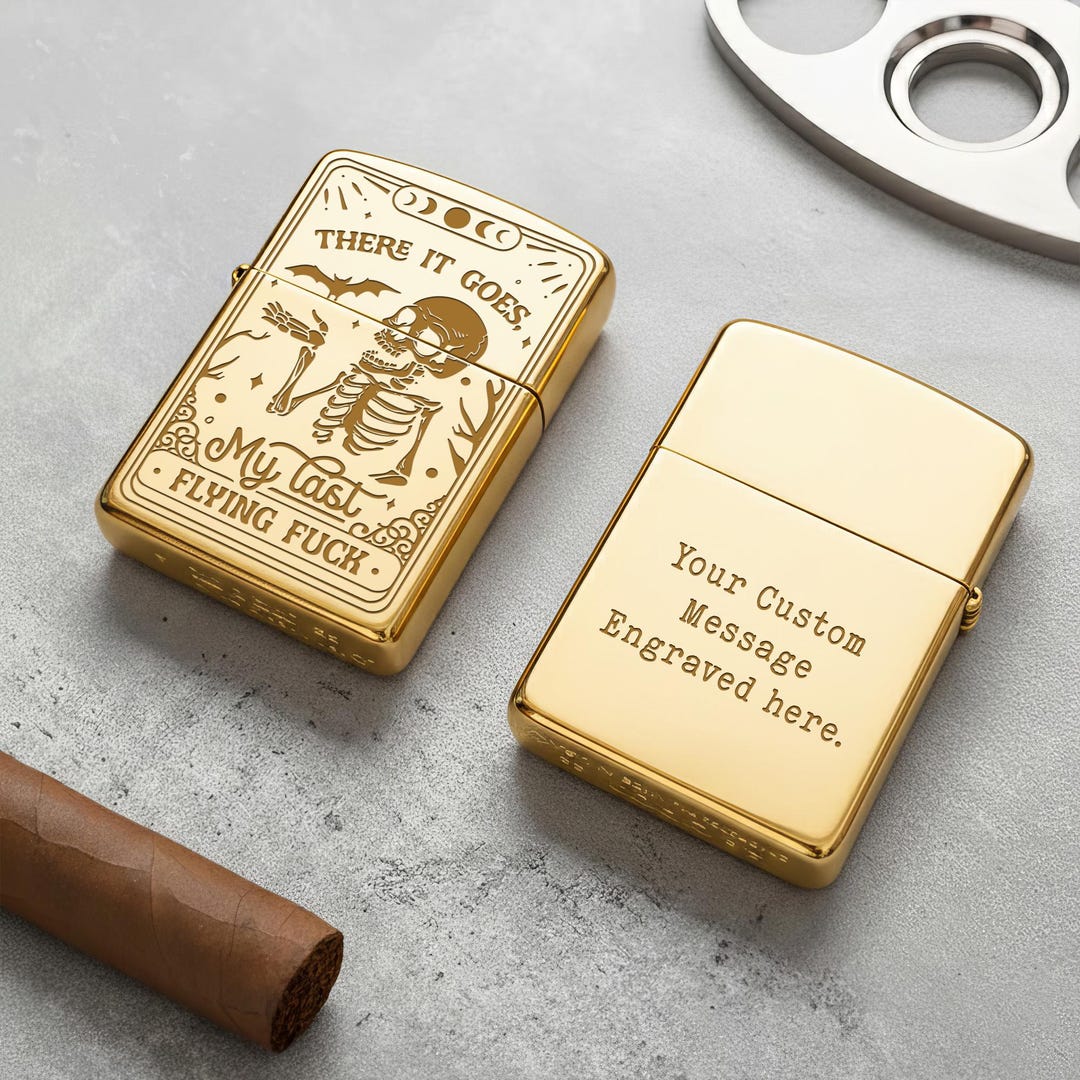 Personalized Laser Engraved Tarot Zippo Lighter – Custom Message ...