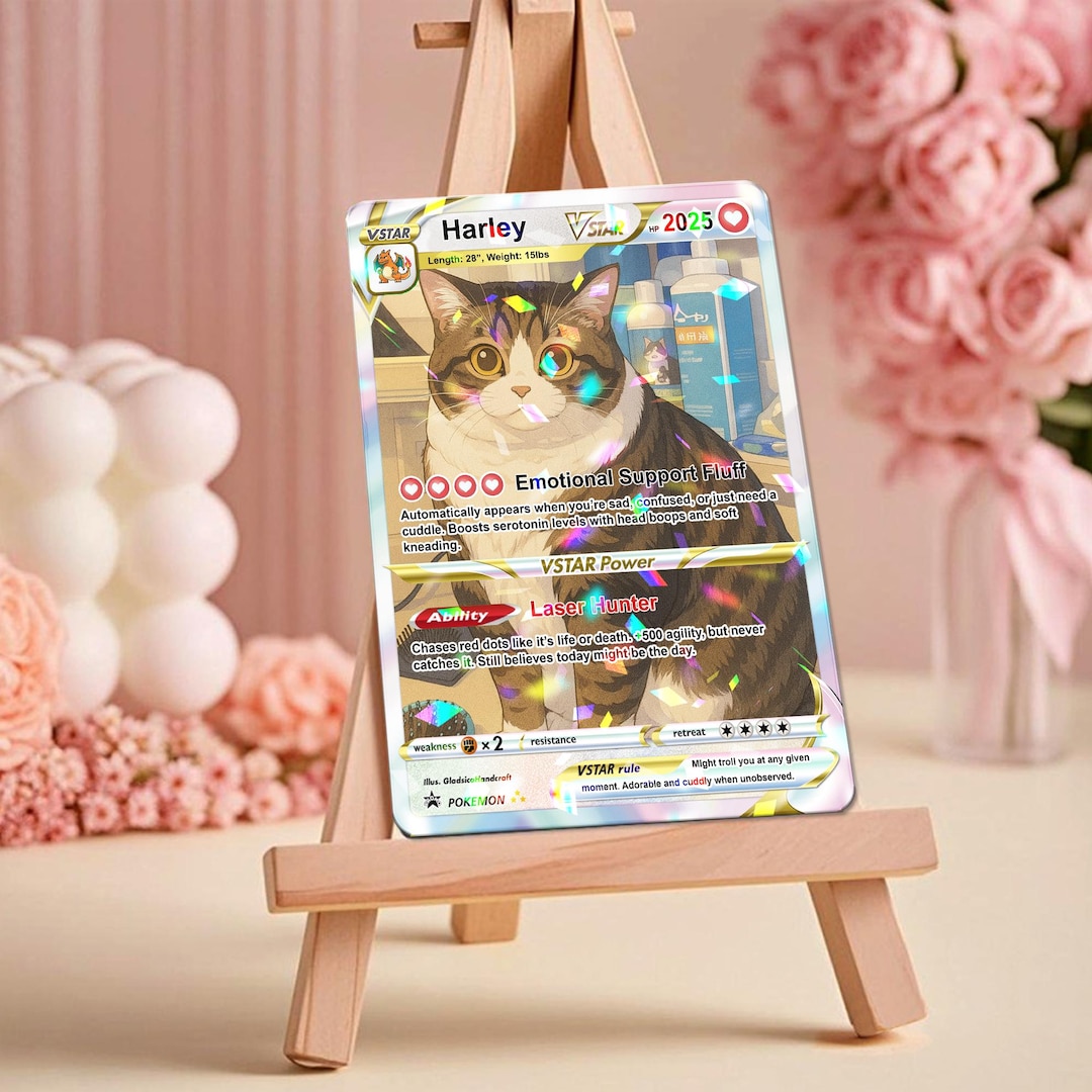 Custom Pokemon Trading Card 2025 | Personalized Dog Cat Portrait, Anime ...