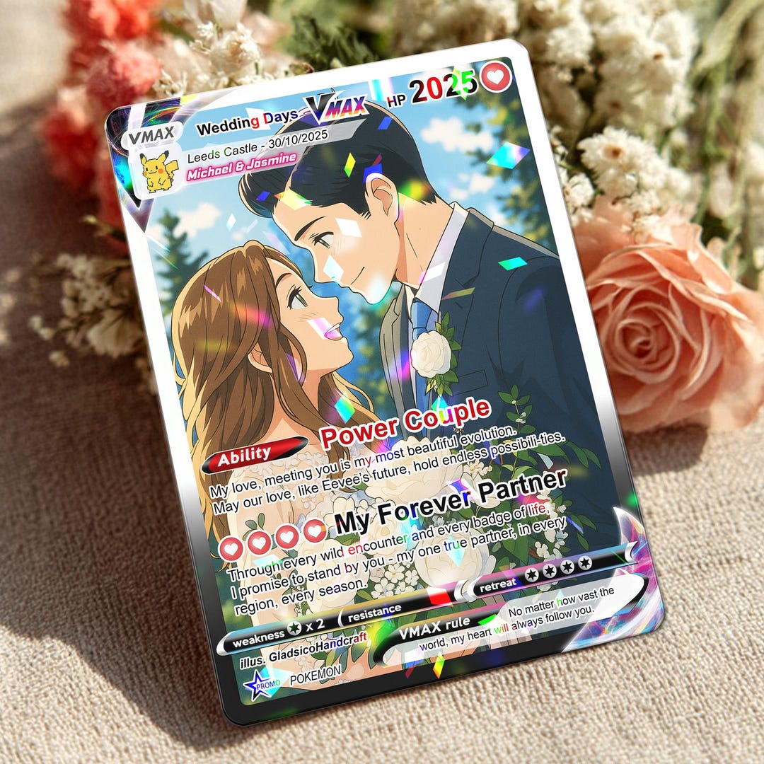 Personalized Anime Poke Card 2025: Custom Anniversary Gift - Etsy