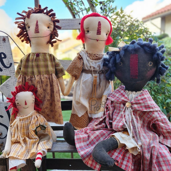 Primitive Rag Doll - Etsy