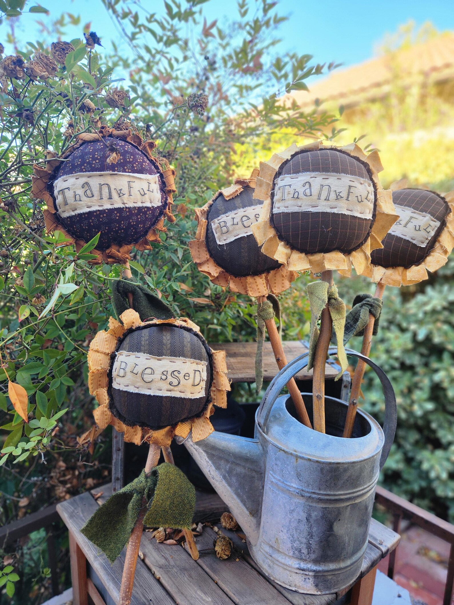Fat Head Fall Sunflowers Primitive - Etsy