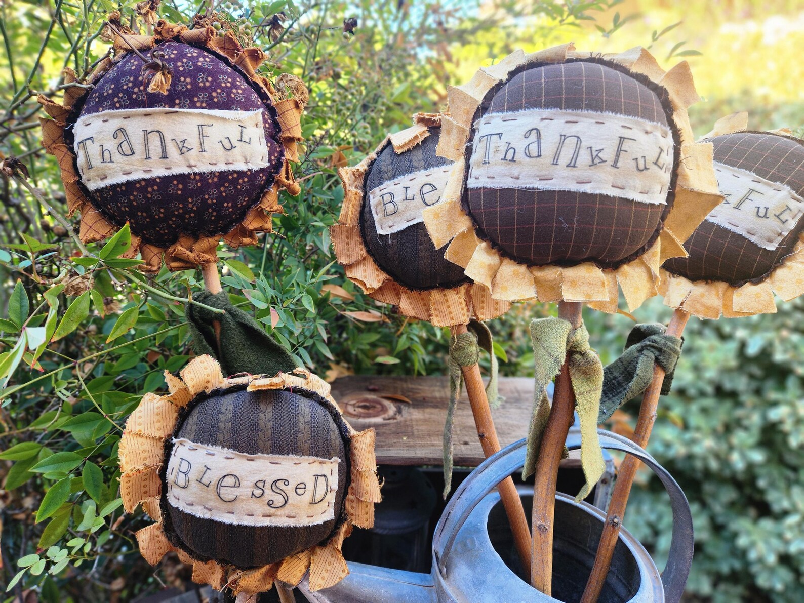 Fat Head Fall Sunflowers Primitive - Etsy