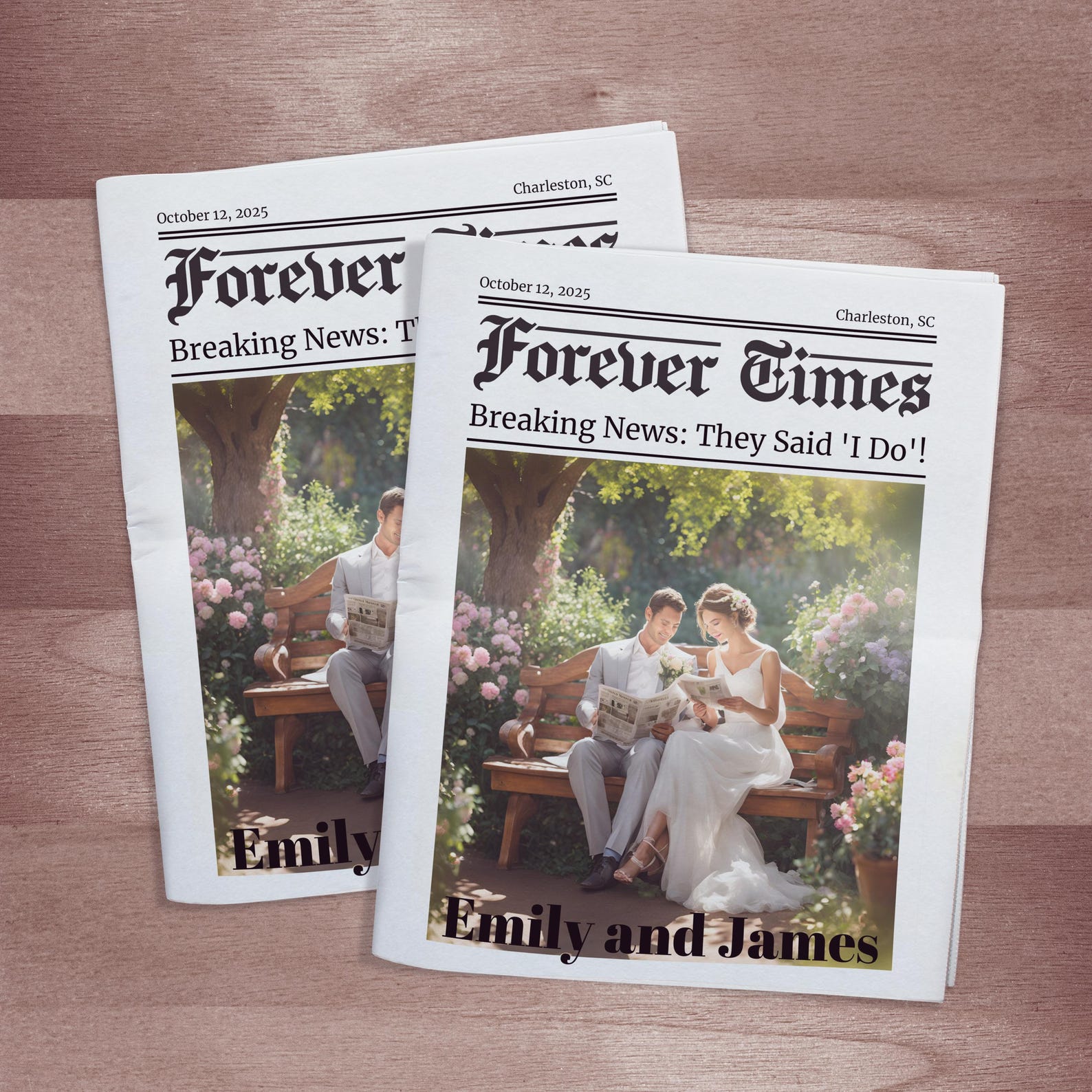 Editable A3 Wedding Newspaper Template Printable Wedding Program ...