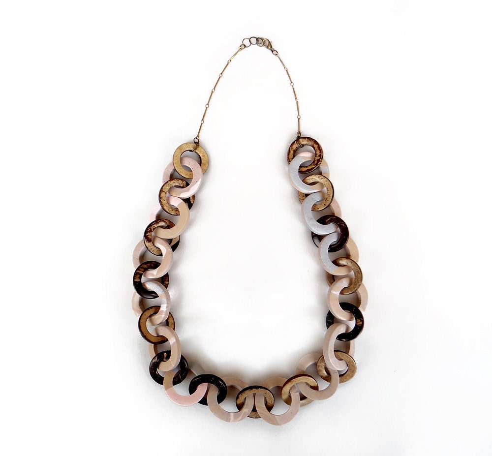 Oversized Chunky Chain Coco Link Necklace Polymer Statement | Etsy