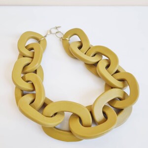 Honey Mustard Giga Chain, Huge Bottega Chain Necklace, Chain Link ...