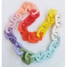 Candy Rainbow Chain Rainbow Link Necklace, Oversized Statement Necklace ...