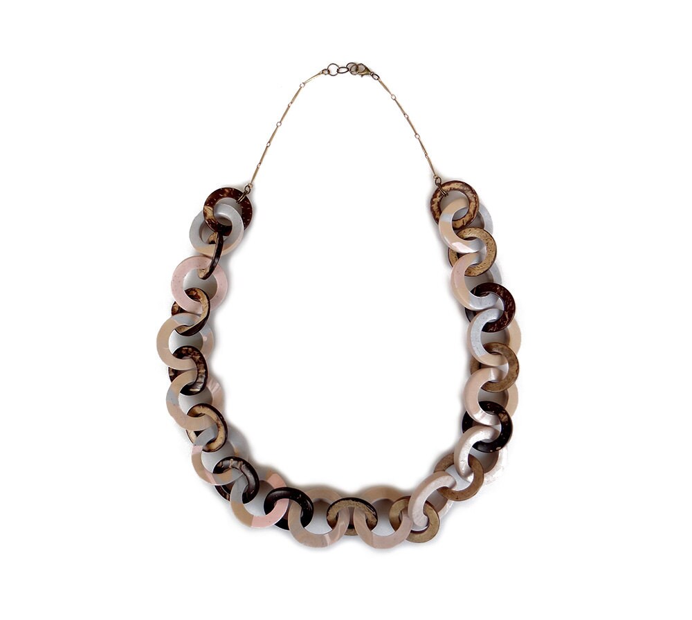 Oversized Chunky Chain Coco Link Necklace Polymer Statement | Etsy