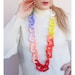 Candy Rainbow Chain Rainbow Link Necklace, Oversized Statement Necklace ...