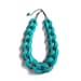 Teal Chain Link Necklace, Blue Gold Chunky Necklace, Statement Jewelry ...