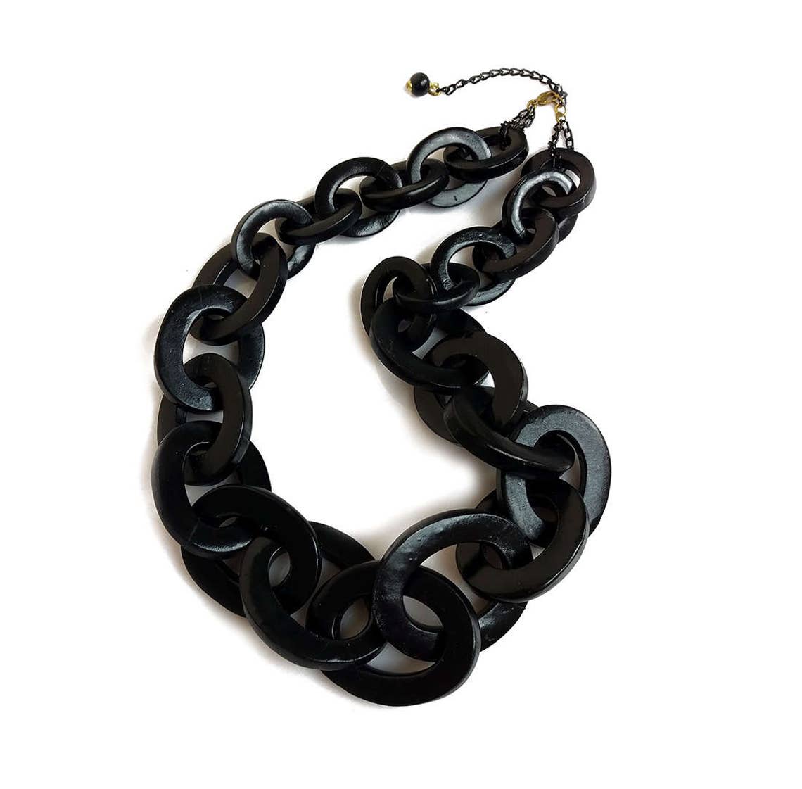 Black Chain Necklace Oversized Chunky Statement Necklace | Etsy