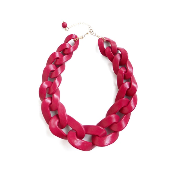 Fuschia Necklace - Etsy