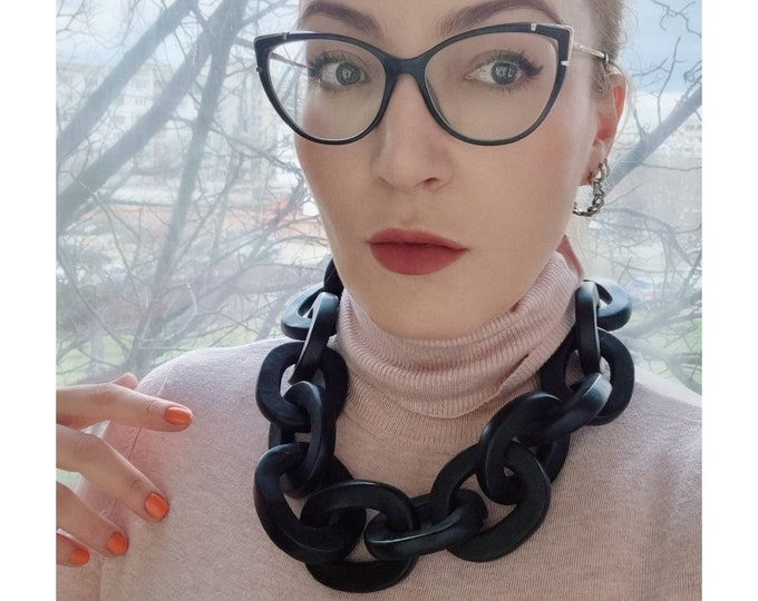 Large Link Handmade Chain Necklace of Two Strands - Etsy