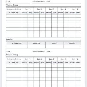 Notable Exercise Tracker - Etsy