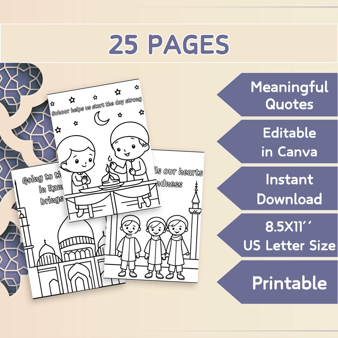 Printable Ramadan Coloring Pages With Meaningful Quotes for Kids ...