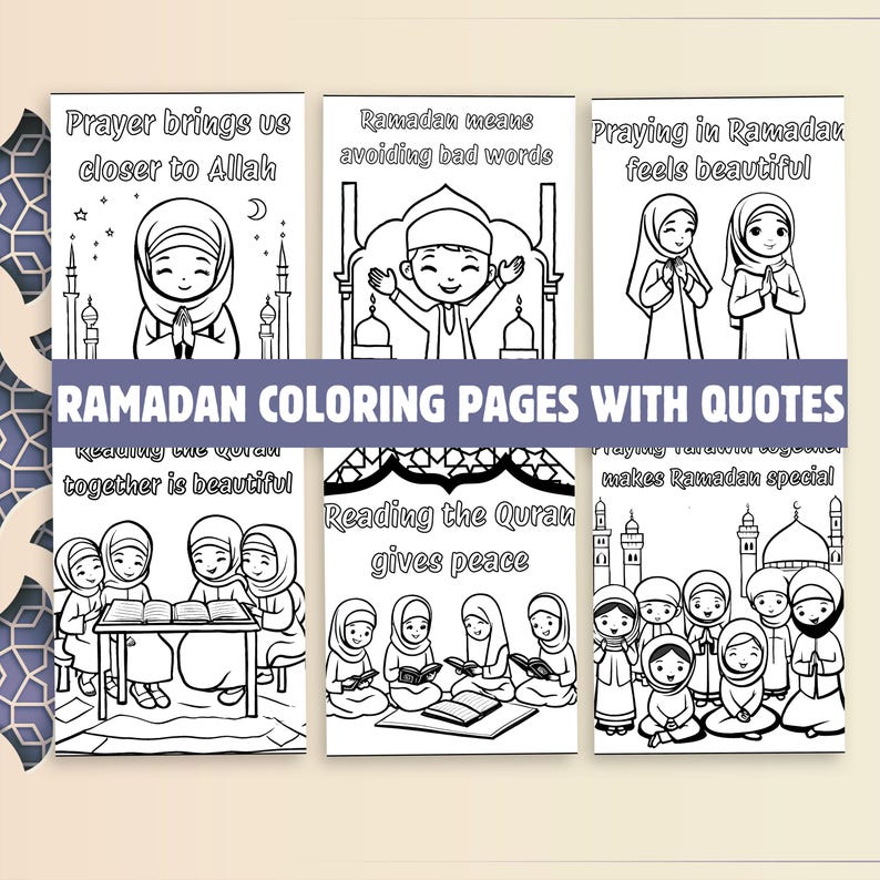 Printable Ramadan Coloring Pages With Meaningful Quotes for Kids ...