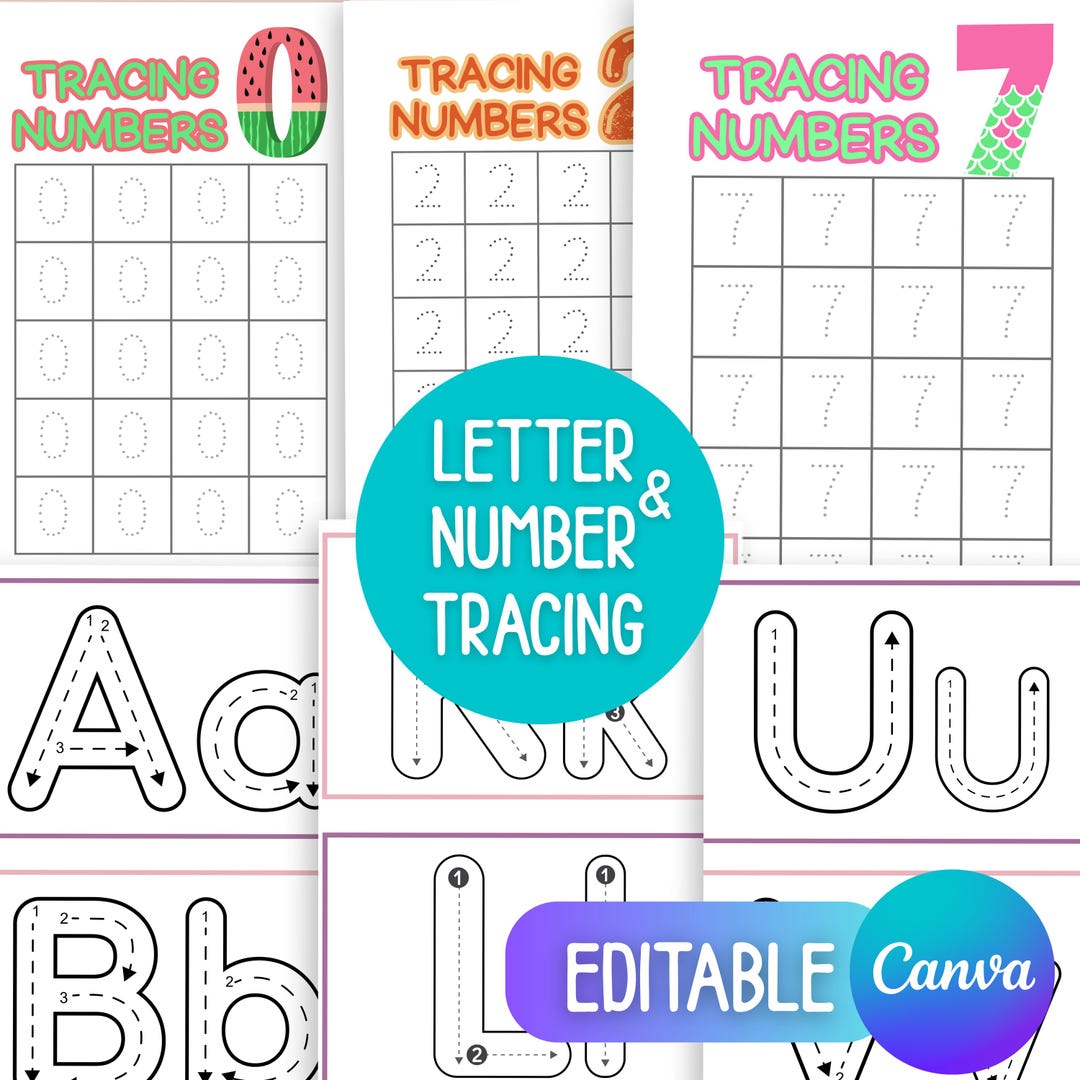 Printable Tracing Worksheets | Alphabet Letters - Numbers | Handwriting ...