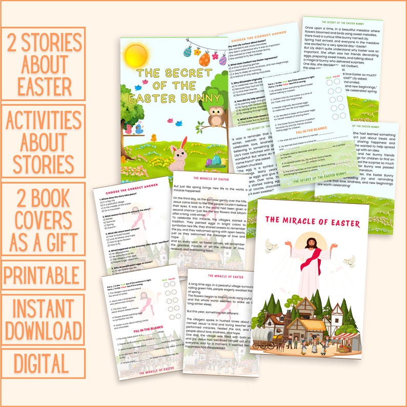Printable Easter Reading Activities for Kids – Includes Fun Quizzes ...