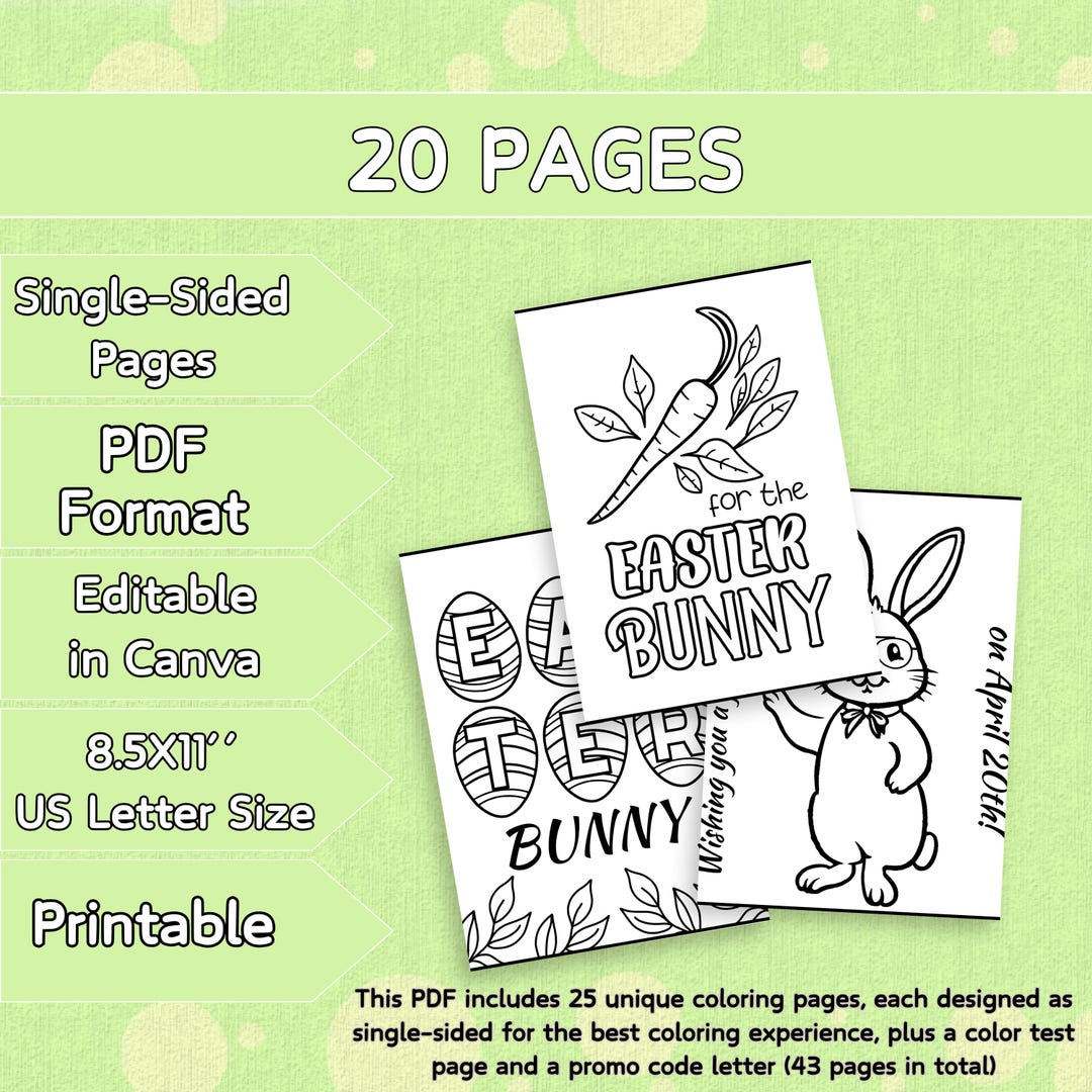 Happy Easter Cozy & Editable Coloring Pages for Kids, Teens, Adults ...
