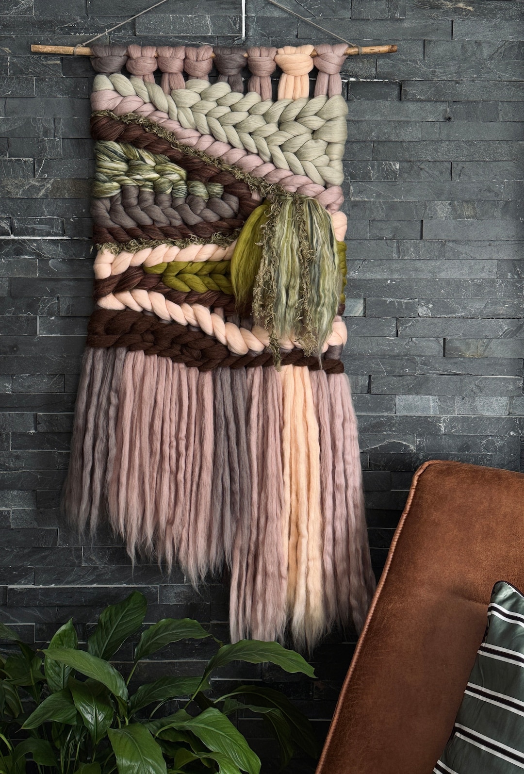 Wool Wall Hanging, Wall Picture, Wall Home Decor, Wall Art, Modern ...