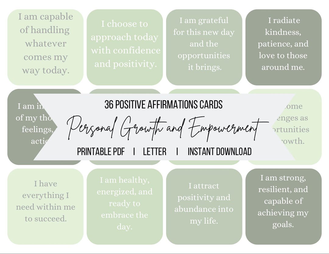 Positive Affirmation Cards: Personal Growth and Empowerment Card Deck ...