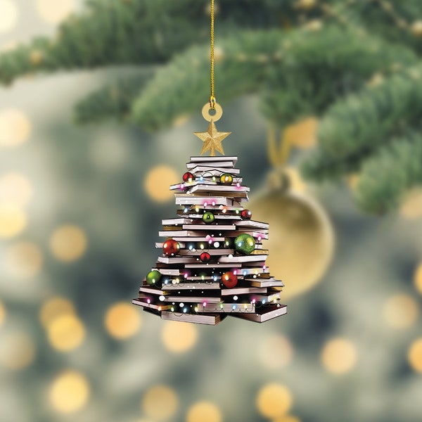 Library Ornament - Etsy