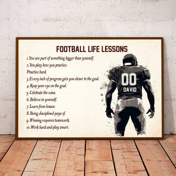 Football Life Lessons Print - Etsy