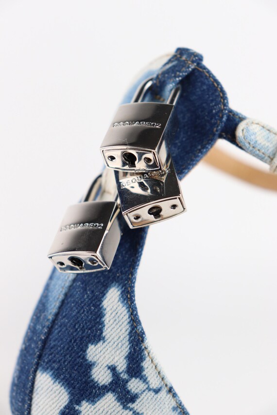 Y2K Dsquared2 Padlock Stiletto Heels | EU38 | US7.5 - Gem