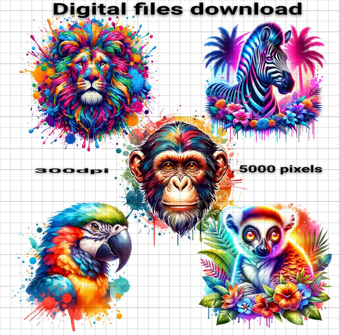 African Animals Digital Downloads, Clipart, Animals Digital Art ...
