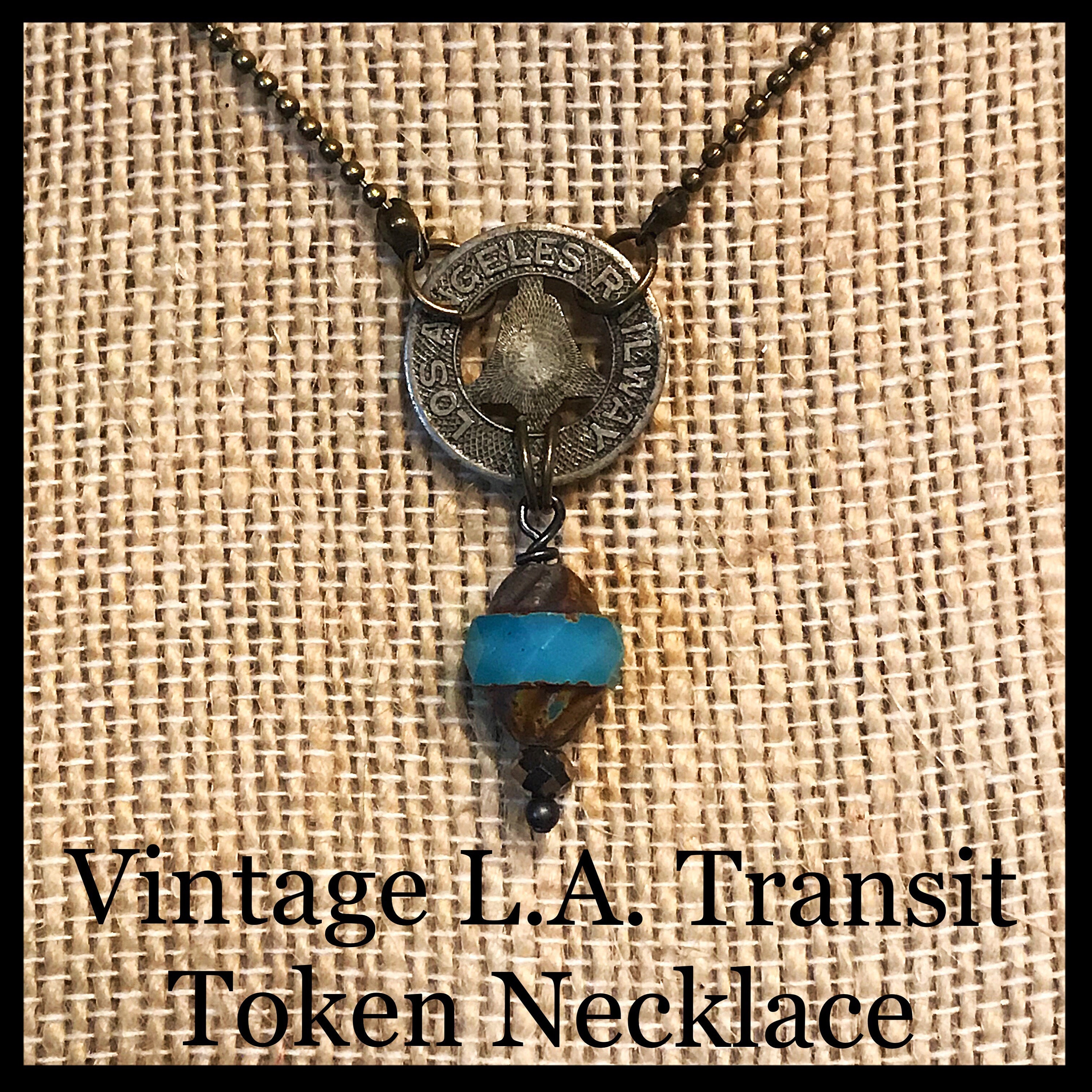 Vintage Los Angeles Transit Token Necklace - Etsy