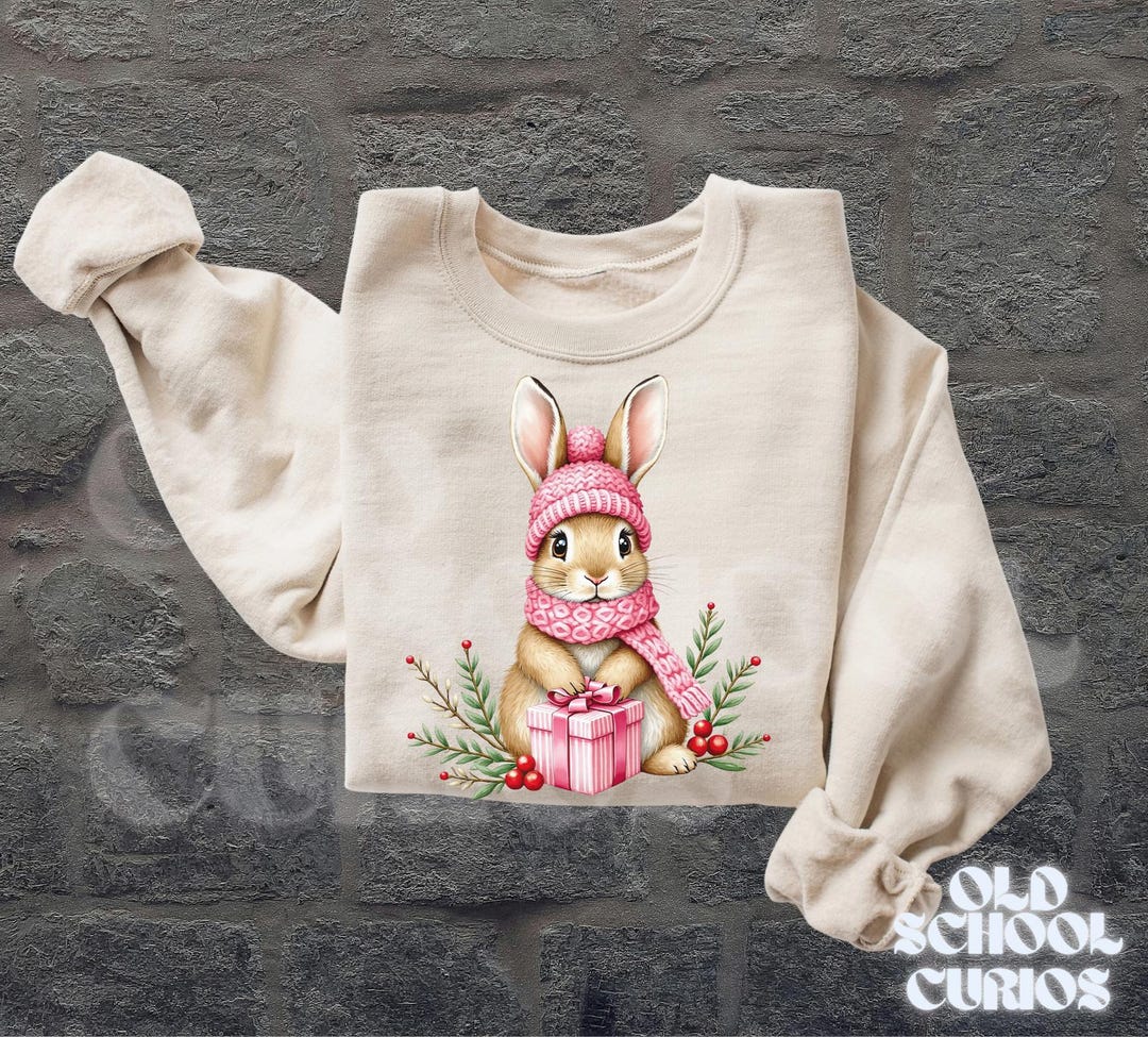 Vintage Retro 90s Rabbit Christmas Sweatshirt - Nineties 90s Vintage ...