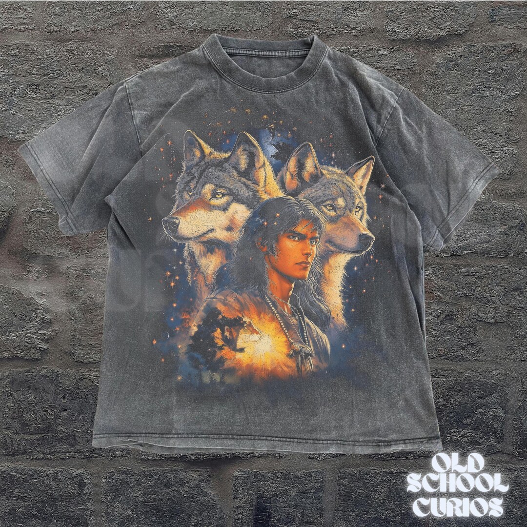 Wolf Vintage 90s Graphic Style Comfort Colors® Tshirt, Grunge Retro ...