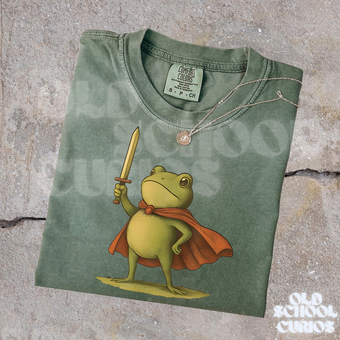 Huzzah Frog With Sword Tee, Medieval Frog Shirt, Funny Dnd T-shirt ...