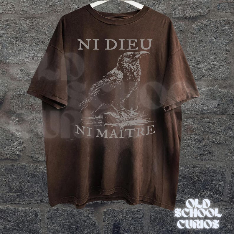 Vintage 90s Graphic Anti-authoritarian Shirt, Ni Dieu Ni Maître, No God ...