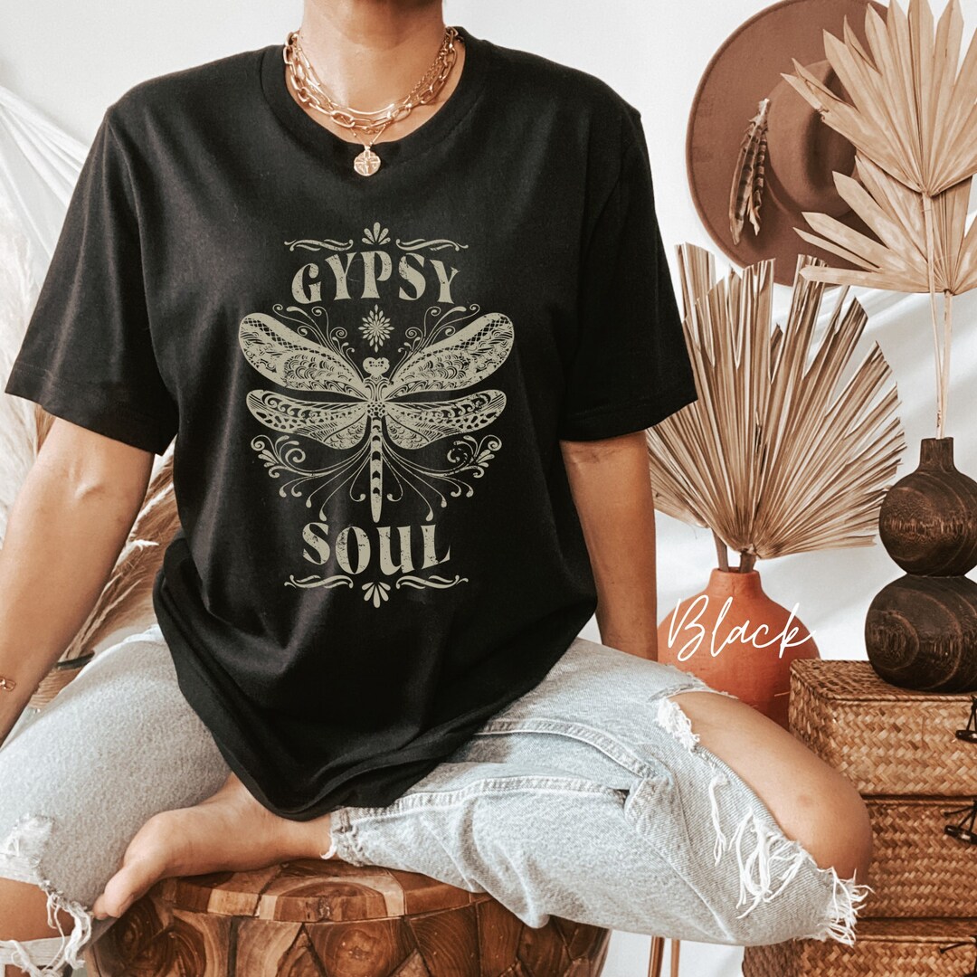 Gypsy Soul Shirt, Woman's Gypsy Soul Boho T-shirt, Gypsy Free Spirit ...