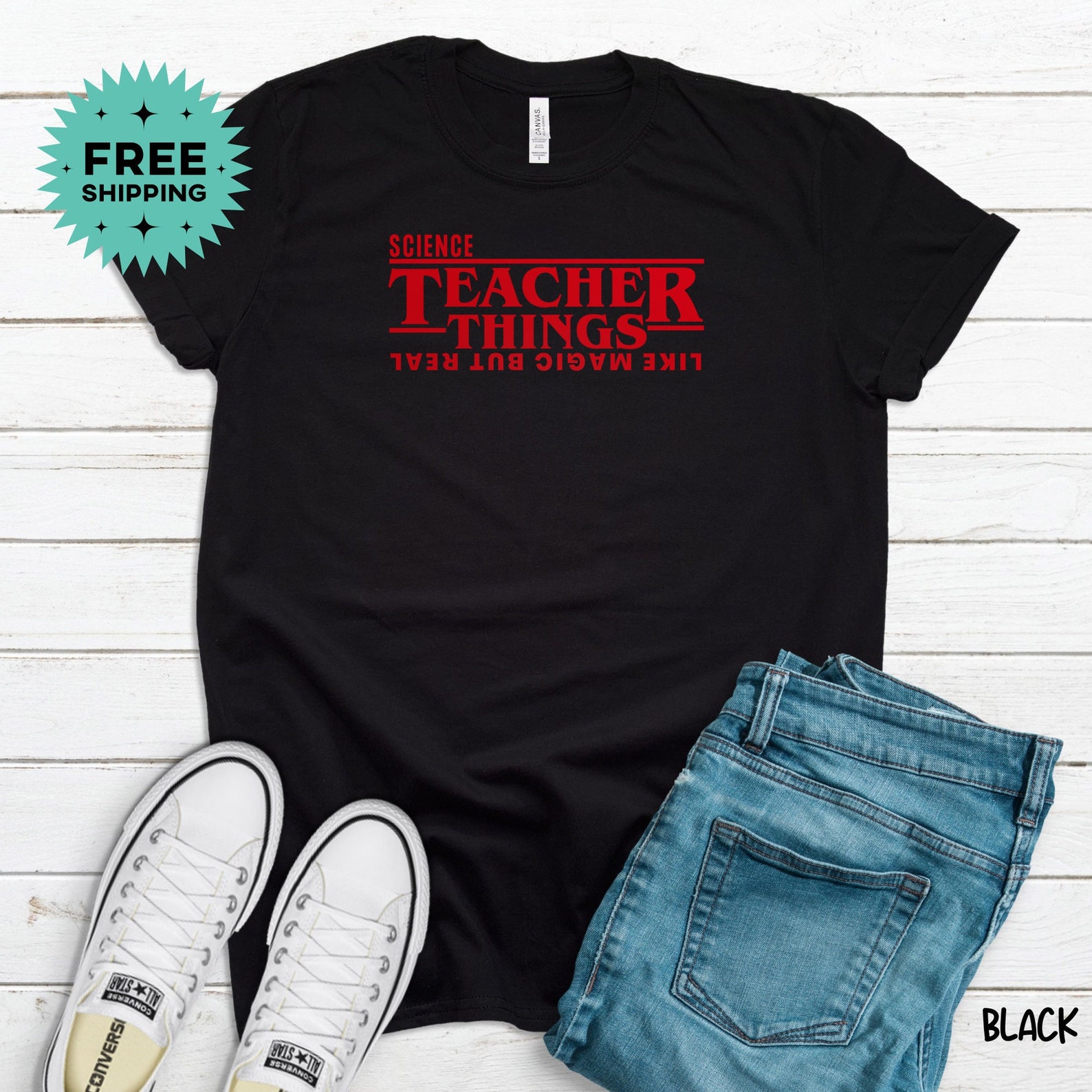 Science Teacher Shirt, Stranger Things Shirt, Stranger Things Tshirt ...
