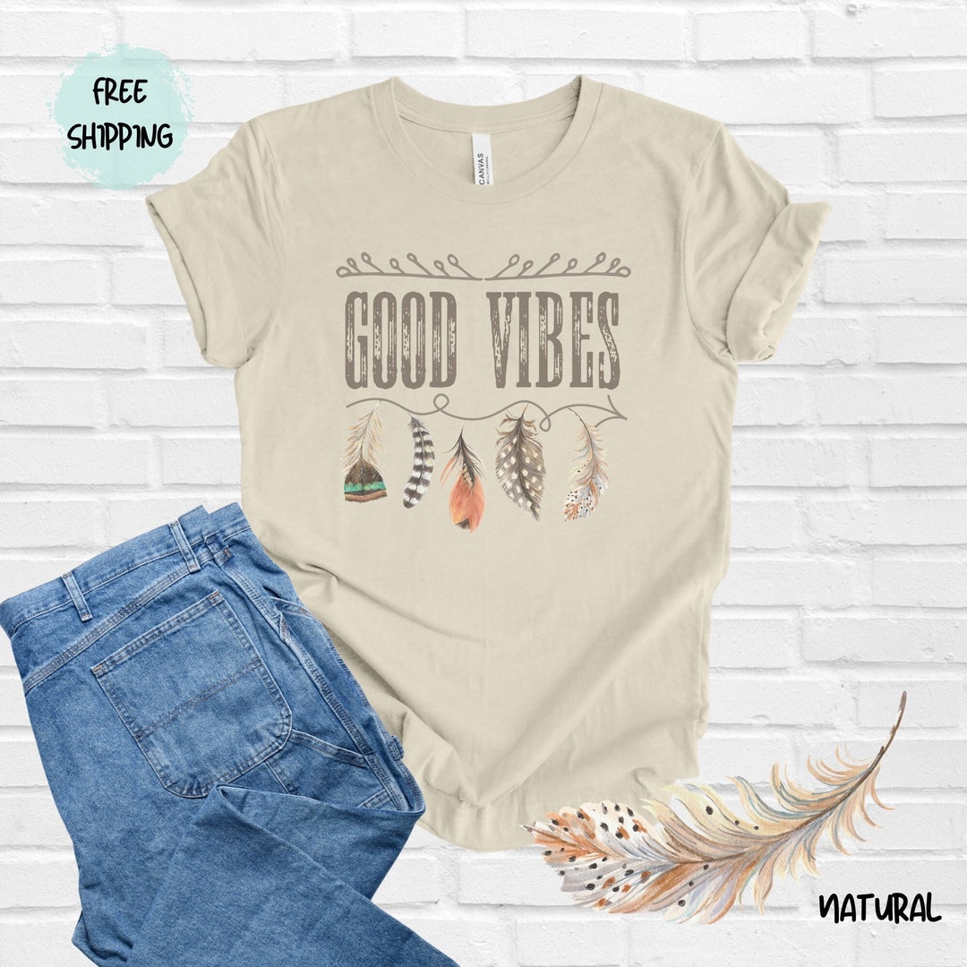 Good Vibes Positive T Shirt for Women, Positive Vibes Shirt ...