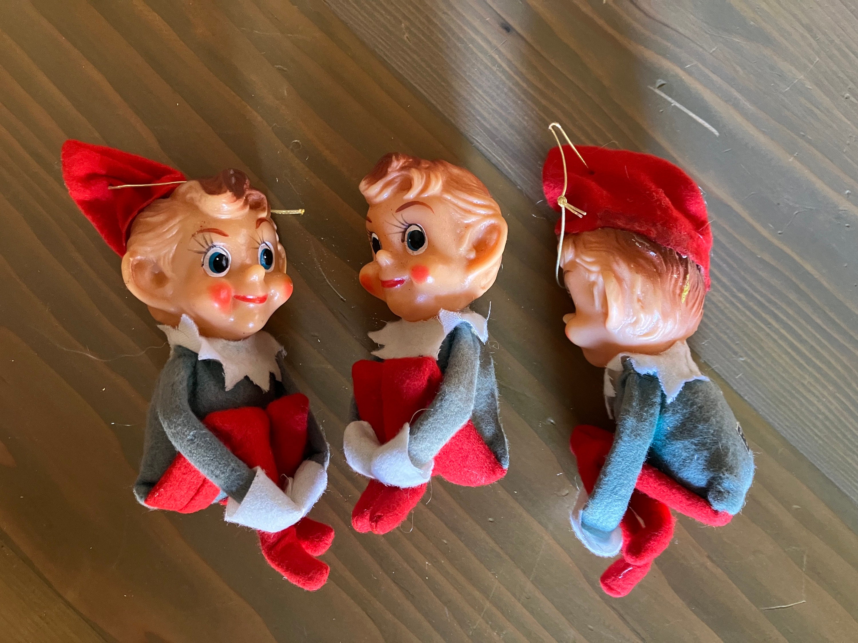 Three Vintage Knee Hugging Elf on a Shelf Elves Made in Japan - Etsy