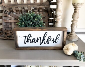 Thankful Sign Thankful Decor Thankful Download Thankful - Etsy