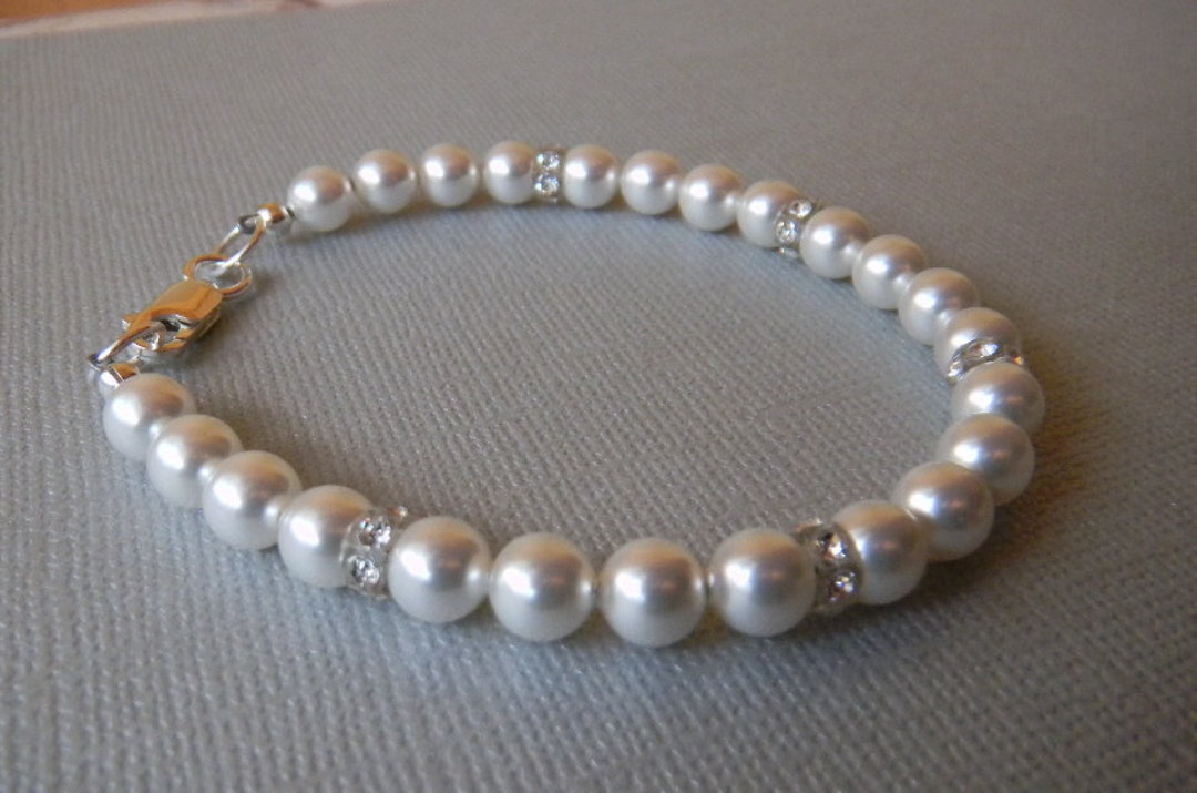 Pearl Wedding Bracelet - Choose Your Color - Etsy