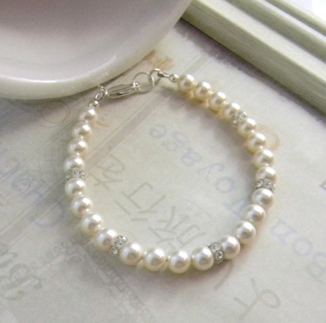 Pearl Wedding Bracelet - Choose Your Color - Etsy