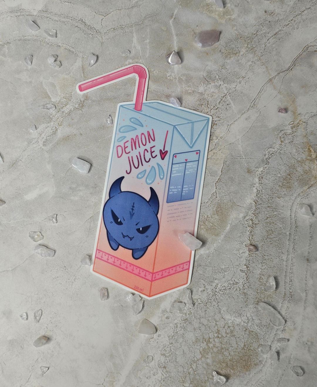 Demon Juice Box (daemon Daze Mascot) Vinyl Sticker - Etsy