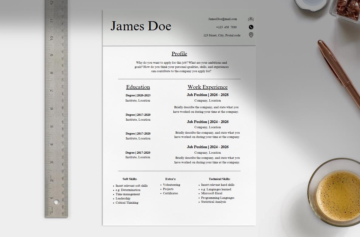 Editable Canva Resume Template | Professional Modern Design | Instant ...