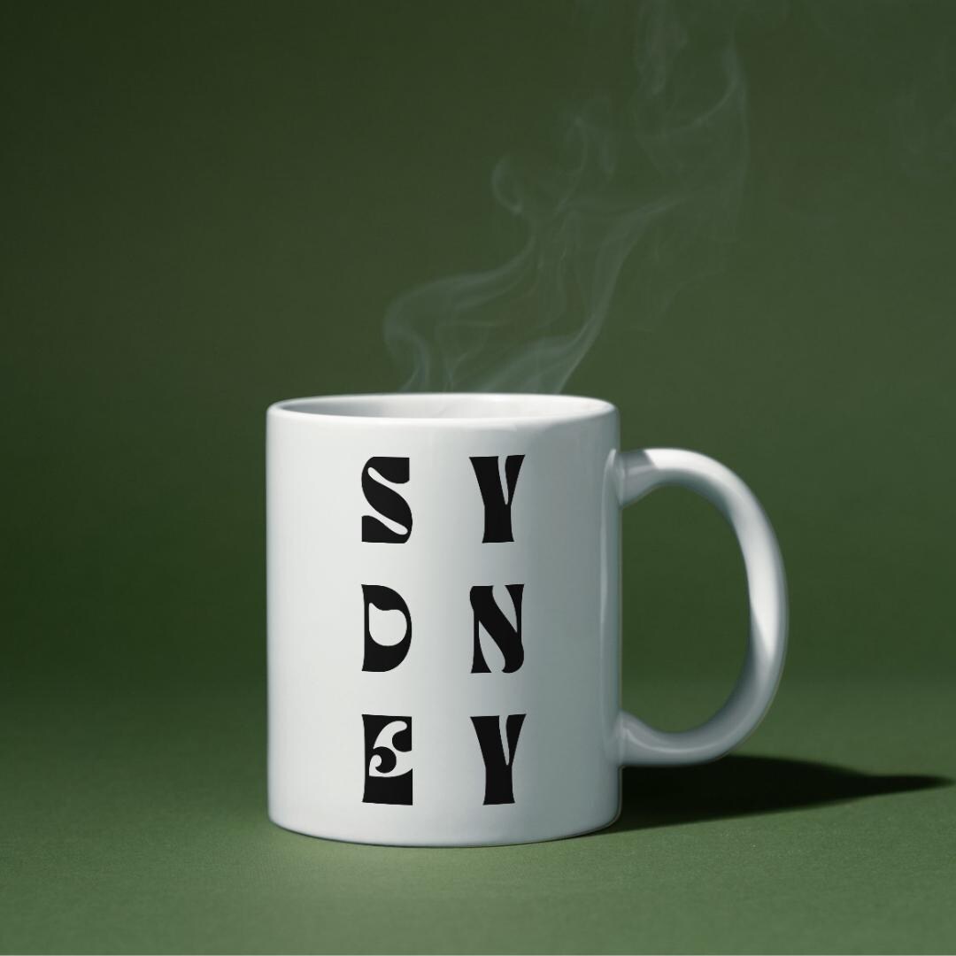 Sydney Mug Design Ceramic Coffee Cup Bold Sydney Design Sydney Travel ...