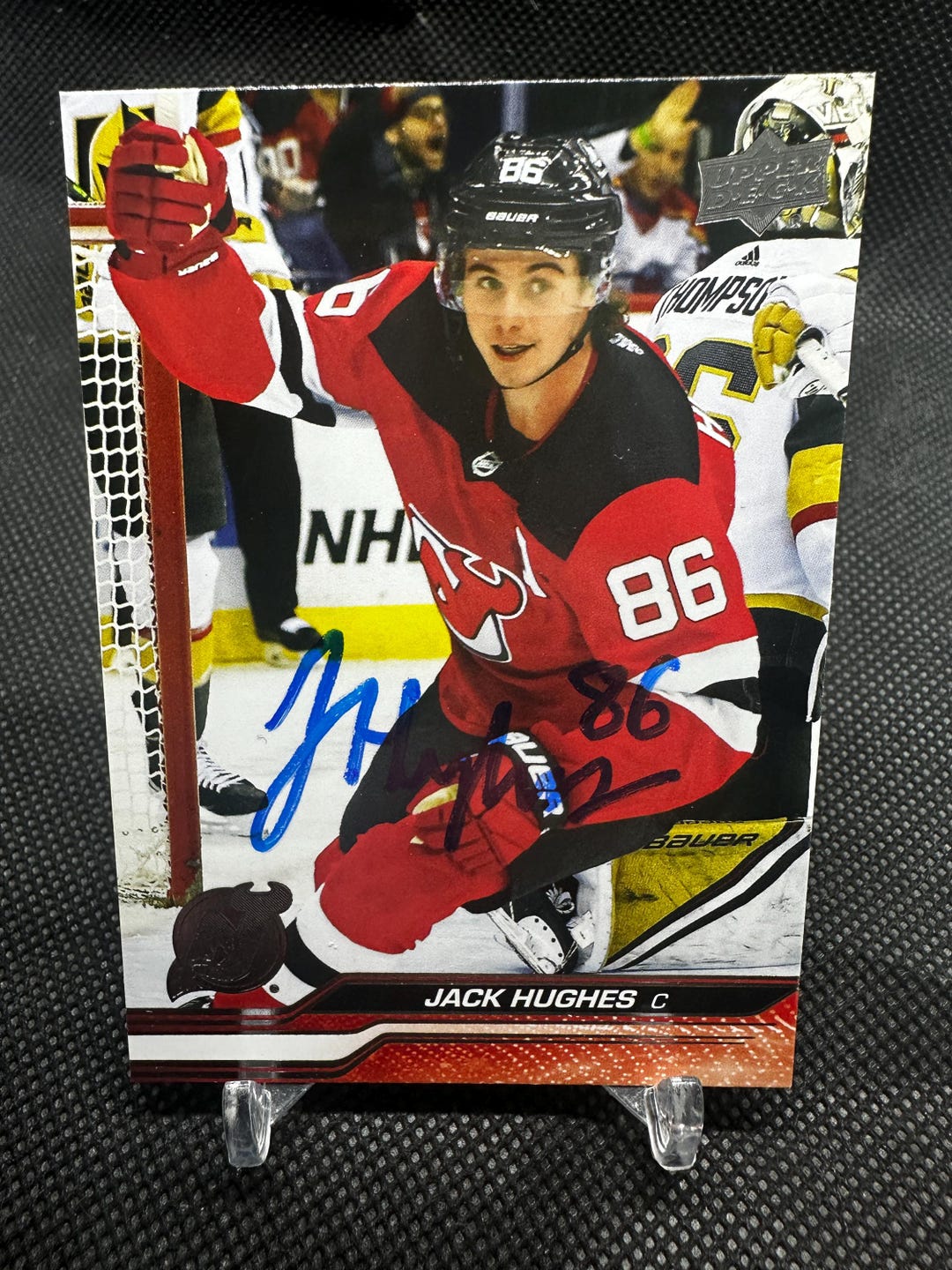 Jack Hughes Signed Autographed UD Hockey Card New Jersey Devils - Etsy