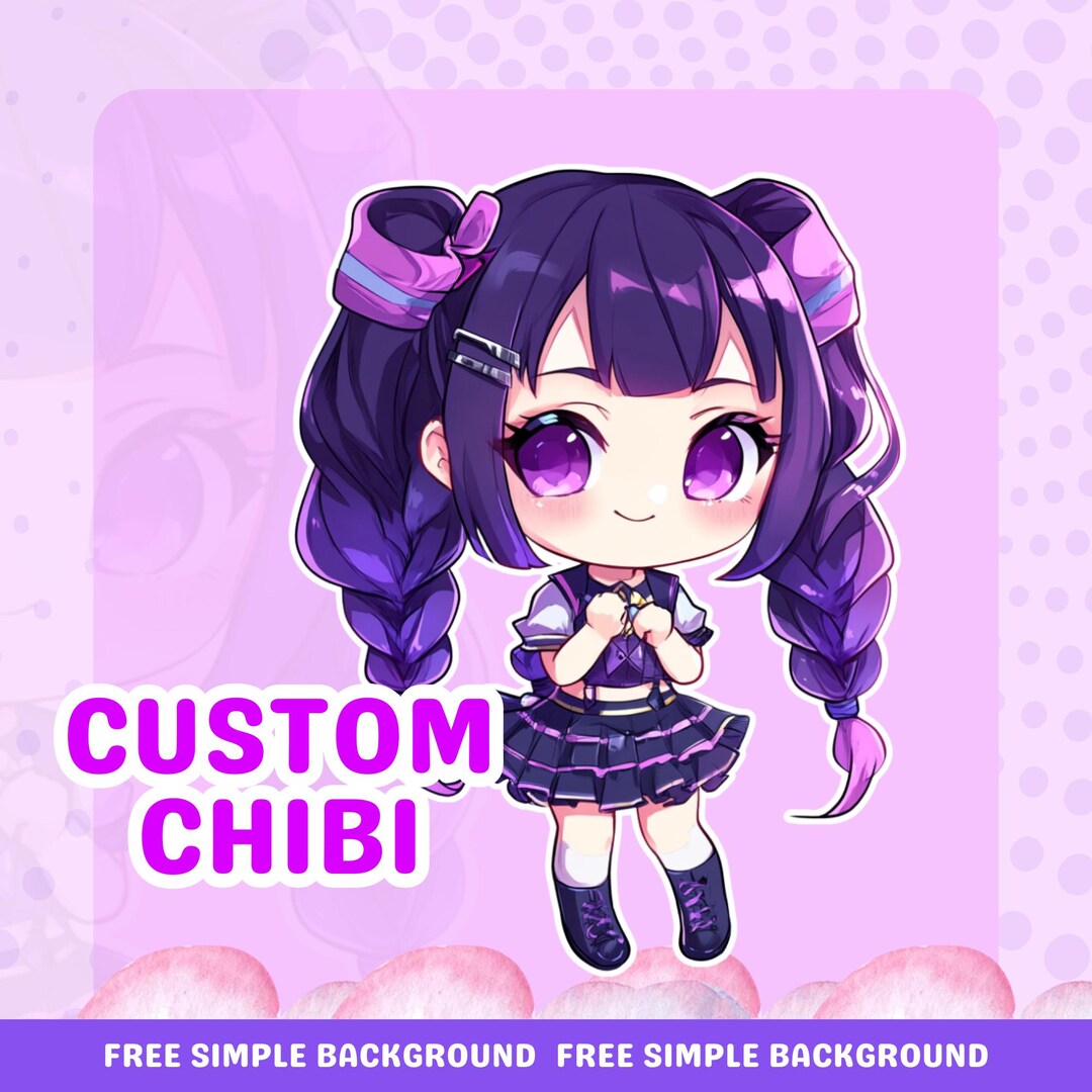CUSTOM CHIBI CHARACTER, Chibi Anime Style, Custom Chibi Commission ...