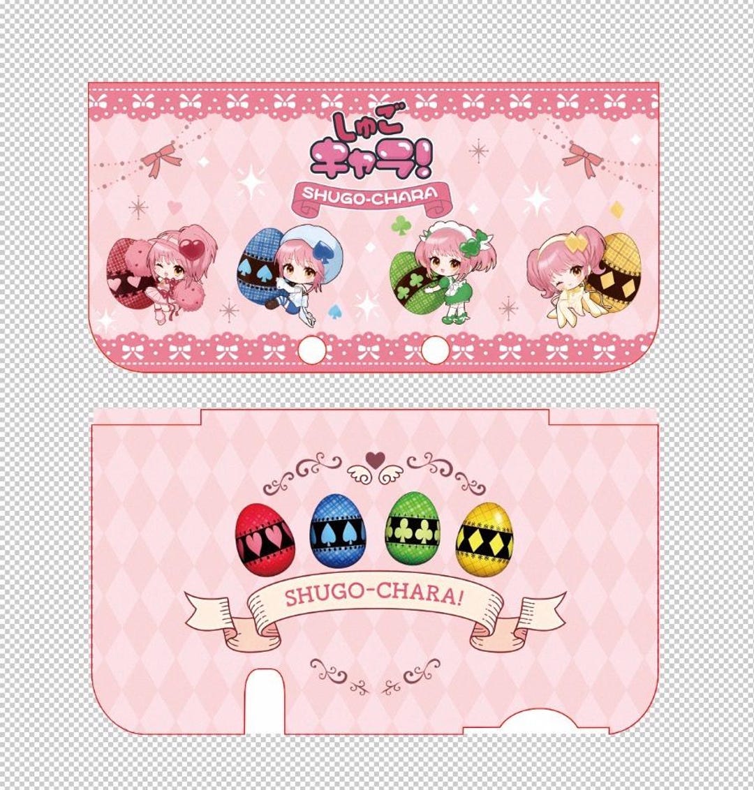 Pink Anime 3DS Case | Pastel Character Cover With Eggs | Nintendo 3DS ...