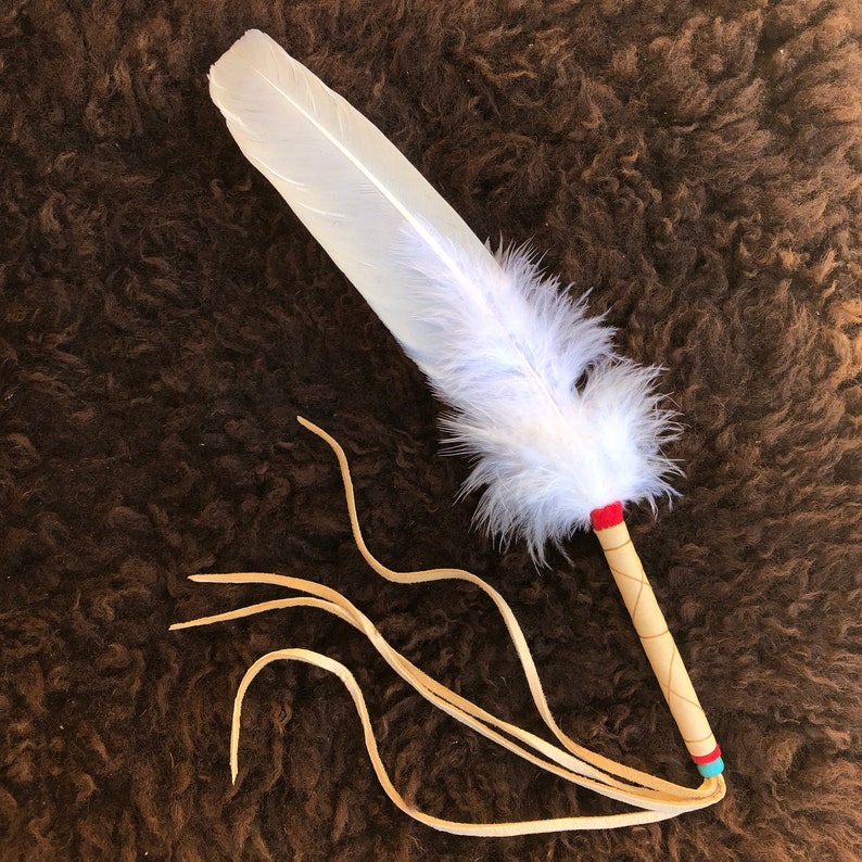 SWAN FEATHER WAND Grace and Beauty - Sacred Talking Feather - Etsy